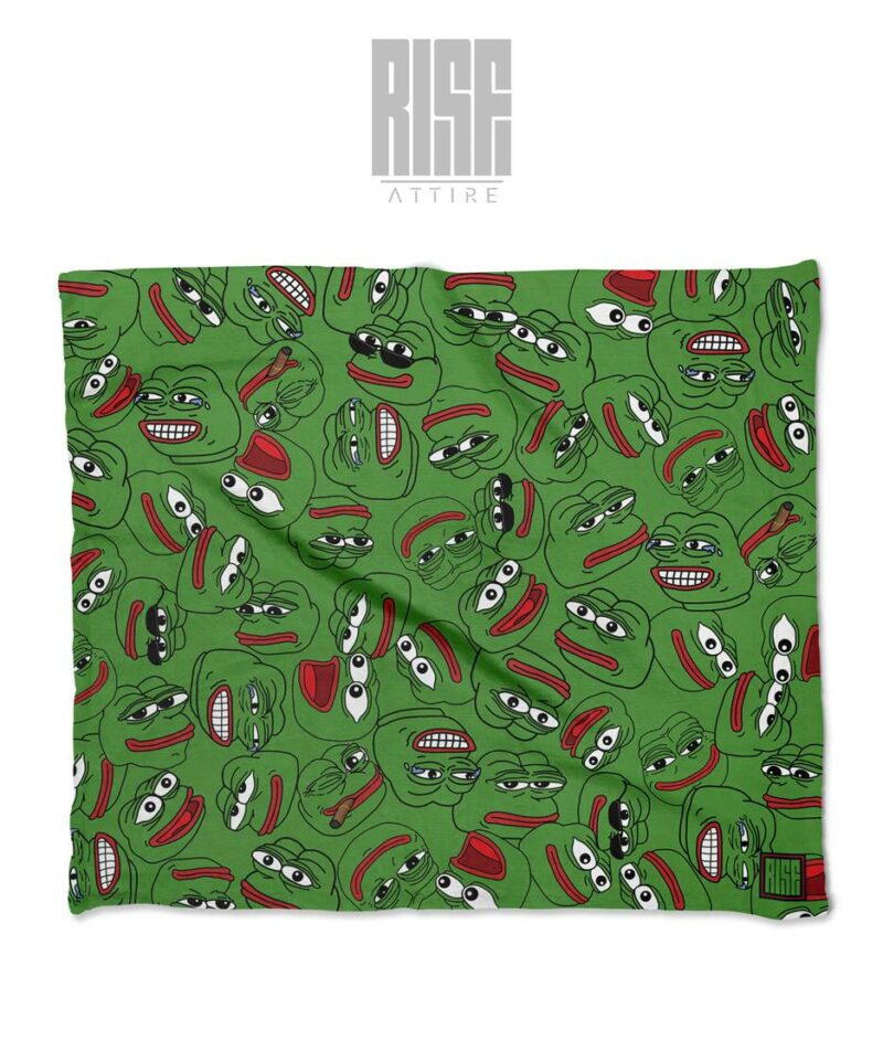 Pepe Pattern Plush Throw Blanket » Rise Attire USA